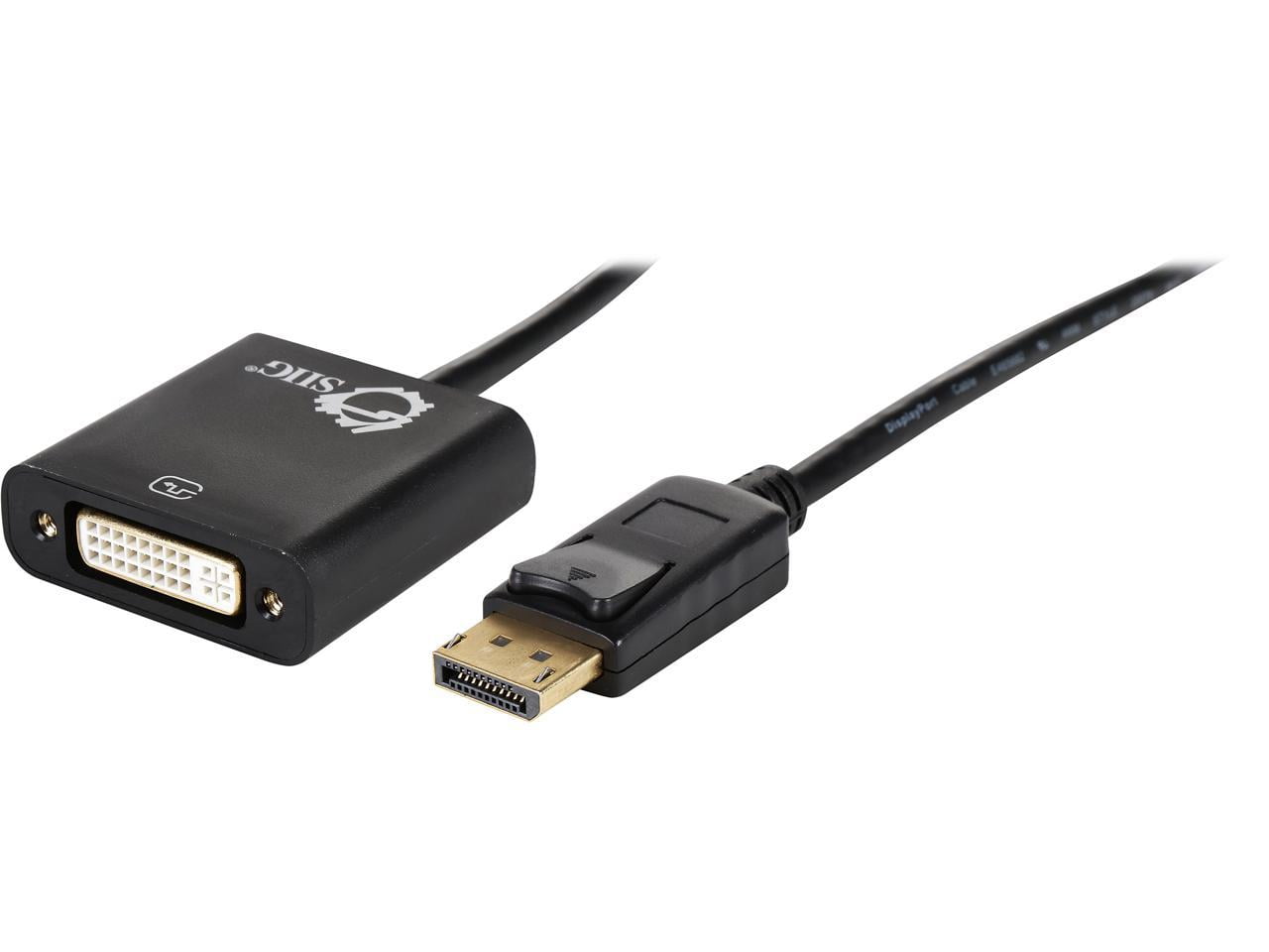 SIIG CB-DP0P11-S1 DisplayPort to DVI Adapter Converter - Walmart.com