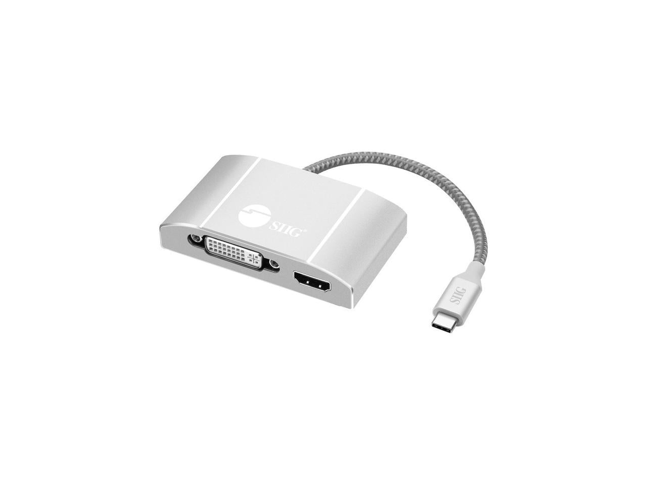 SIIG CB-TC0911-S1 USB-C to 3-in-1 Multiport Video Adapter with PD ...