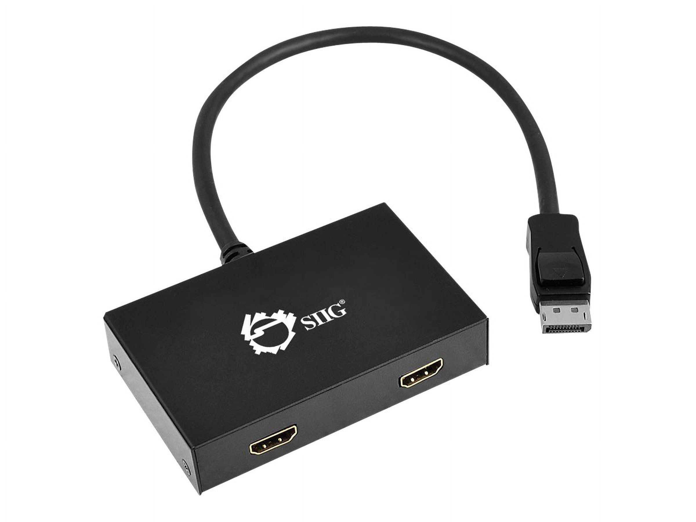 SIIG CE-DP0911-S1 SIIG DisplayPort 1.2 to 2-Port HDMI Active Adapter ...