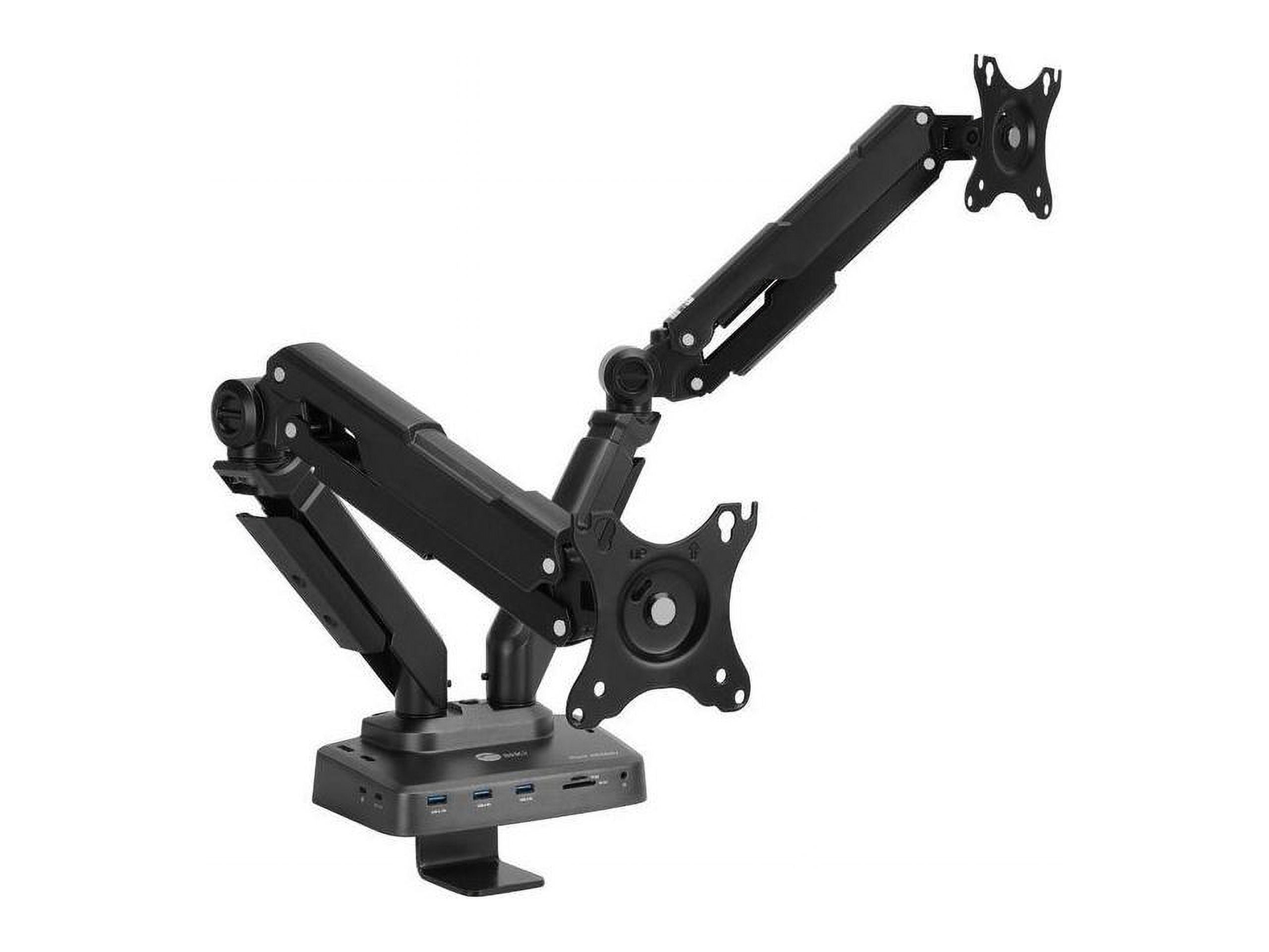 SIIG Dual Gas Spring Monitor Arm Desk Mount with 4K Docking Station ...