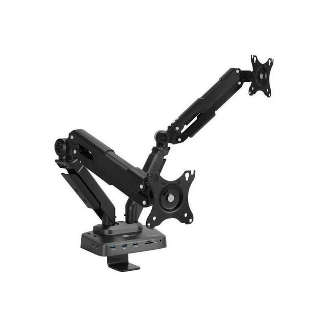 SIIG Dual Gas Spring Monitor Arm Desk Mount with 4K Docking Station ...