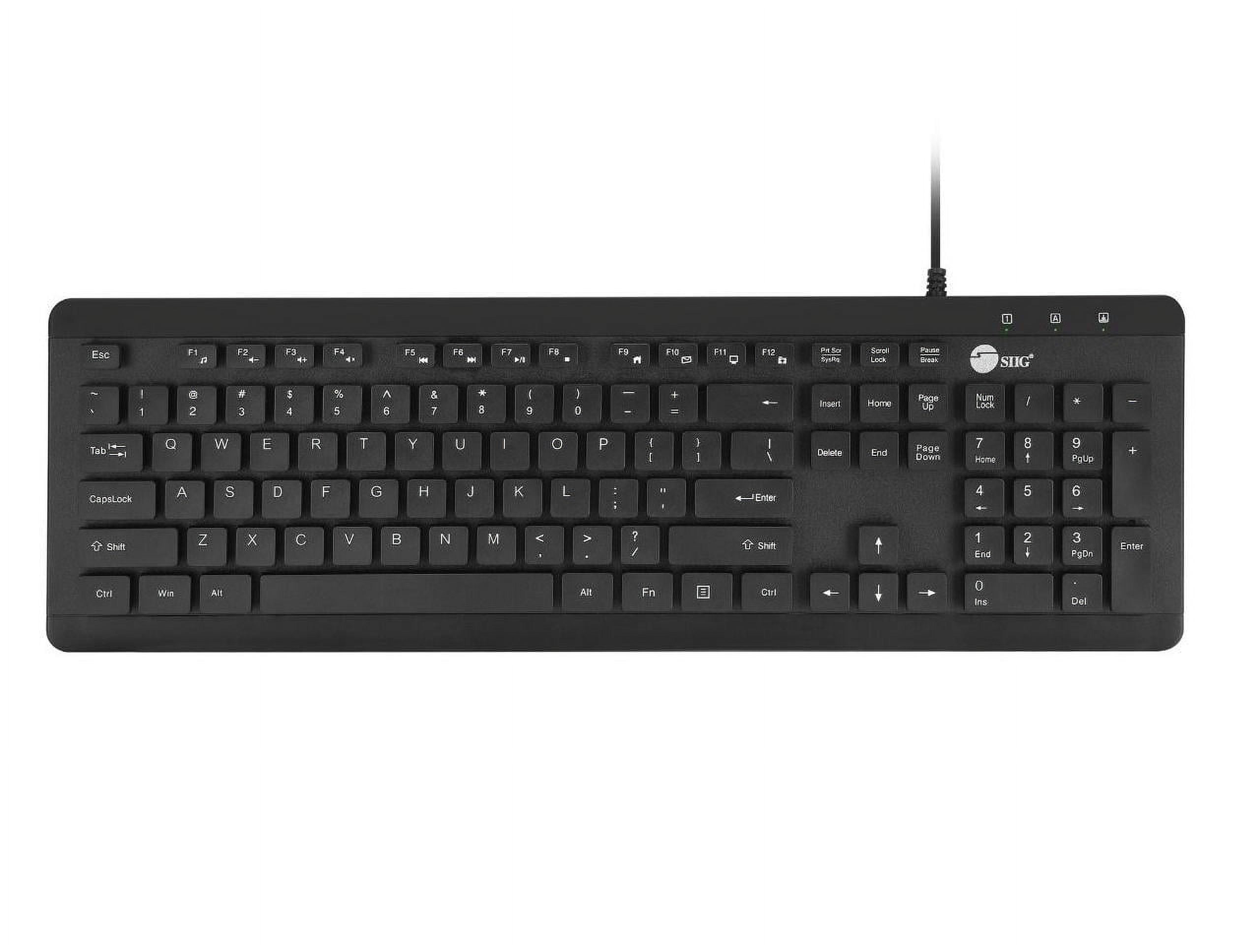 SIIG Industrial Grade Washable & Dustproof USB Multimedia Keyboard JK ...