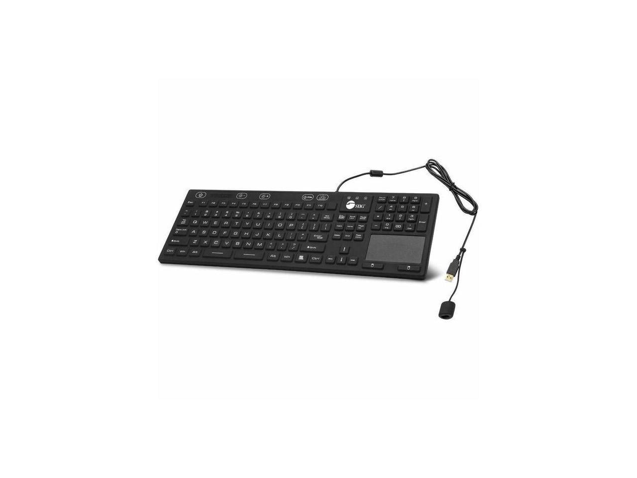 SIIG Industrial/Medical Washable & Dustproof Keyboard w/ Touchpad ...