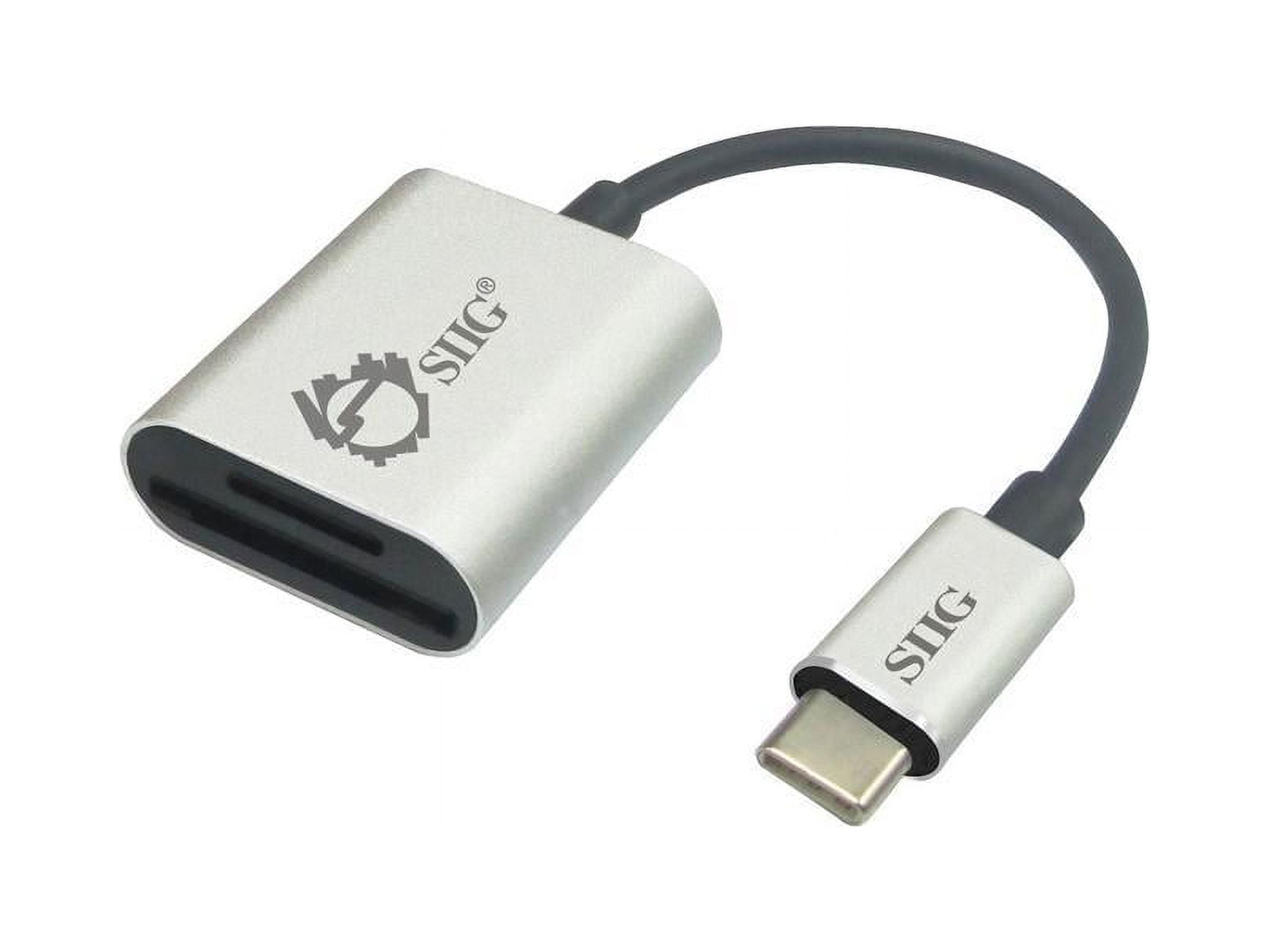 SIIG USB-C 2-in-1 Card Reader for SD & Micro SD - Silver - Walmart ...