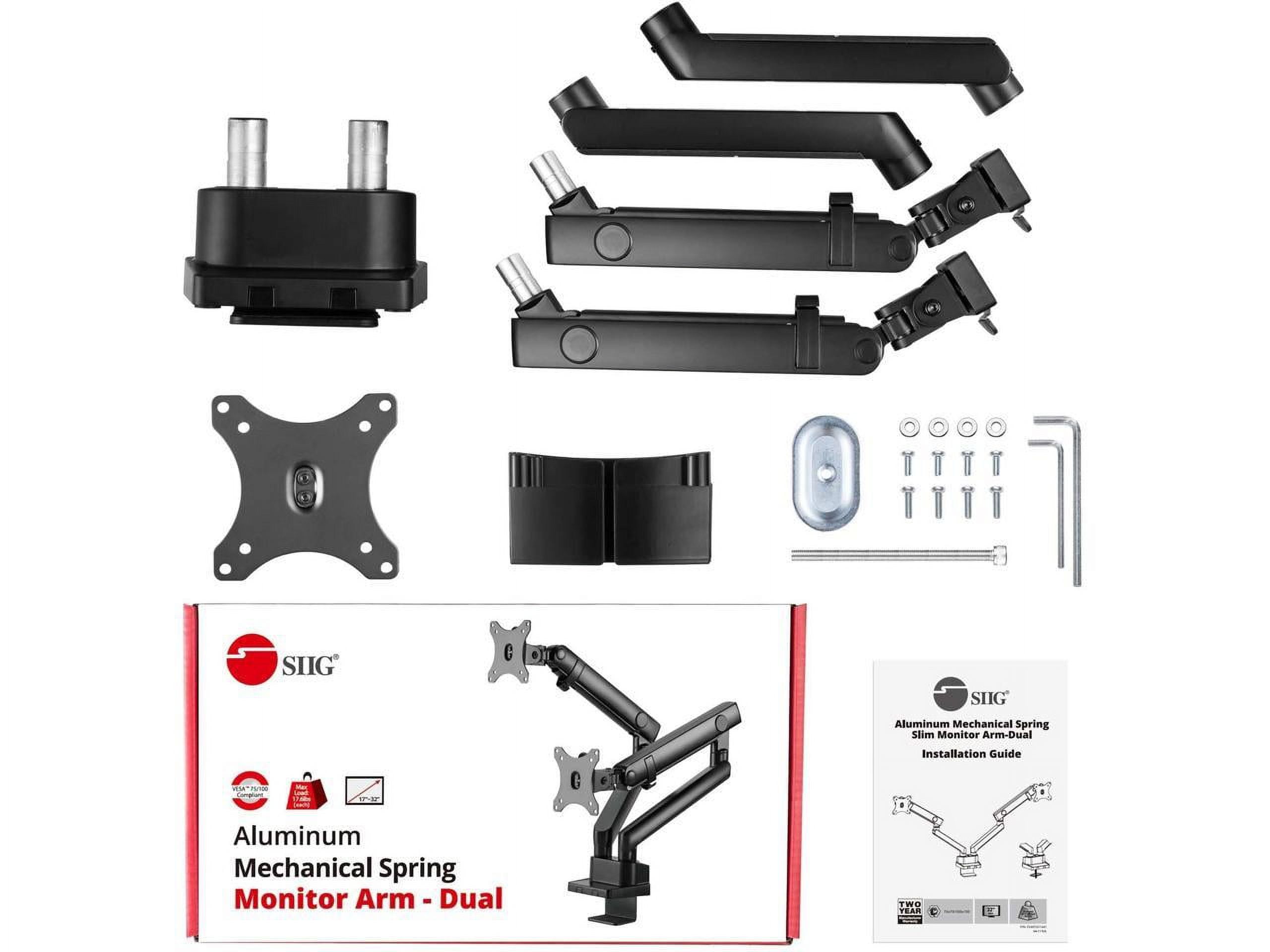 SIIG Mounting Arm for Monitor - 32in Screen Support - Black - Walmart.com