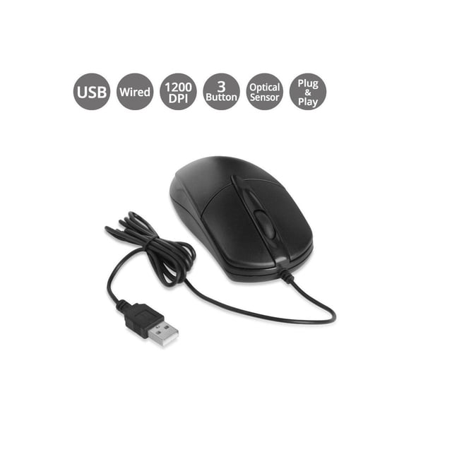 SIIG Industrial Grade Water and Dustproof USB Mouse with Button Type ...