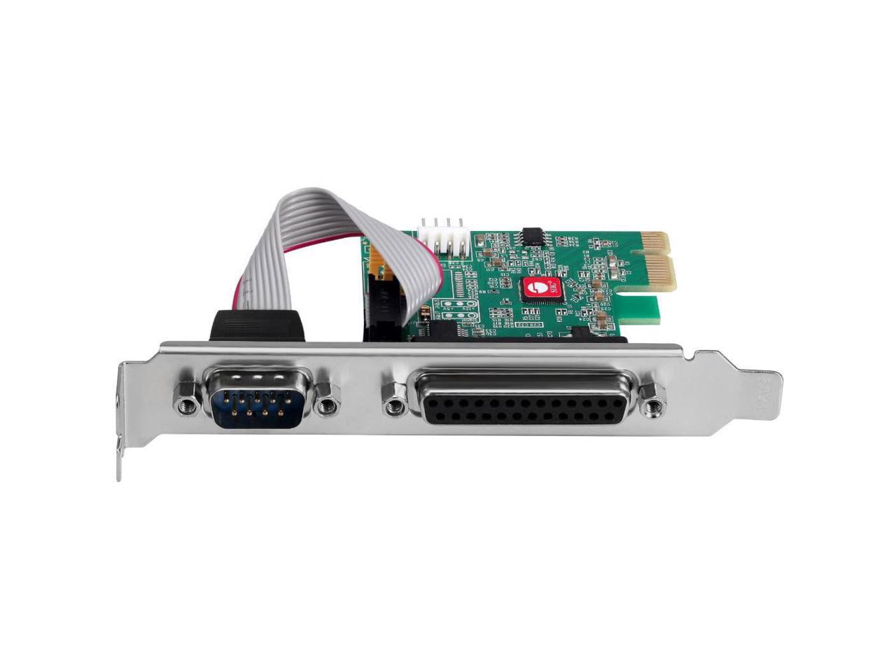 SIIG Single Serial Port/RS-232 and Single Parallel Port PCIe Card JJ ...