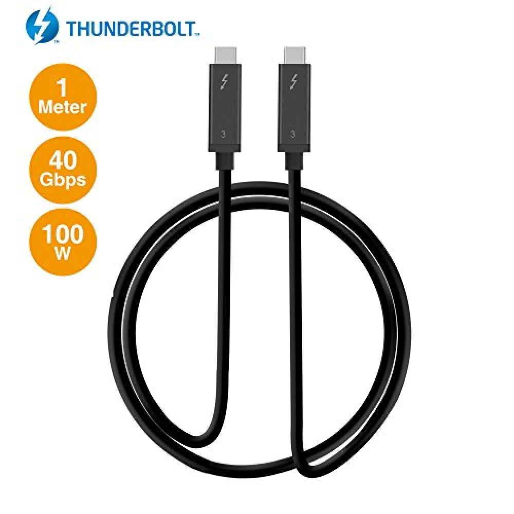SIIG Thunderbolt 3 Certified, 40Gbps Thunderbolt 3 Active Cable 1M ...