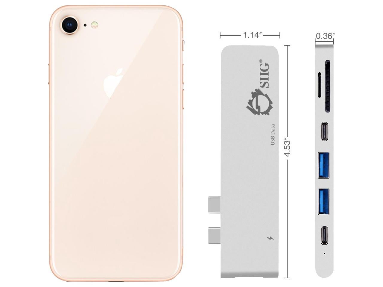 SIIG Thunderbolt 3 USB-C Hub HDMI with Card Reader & PD Adapter - Space ...