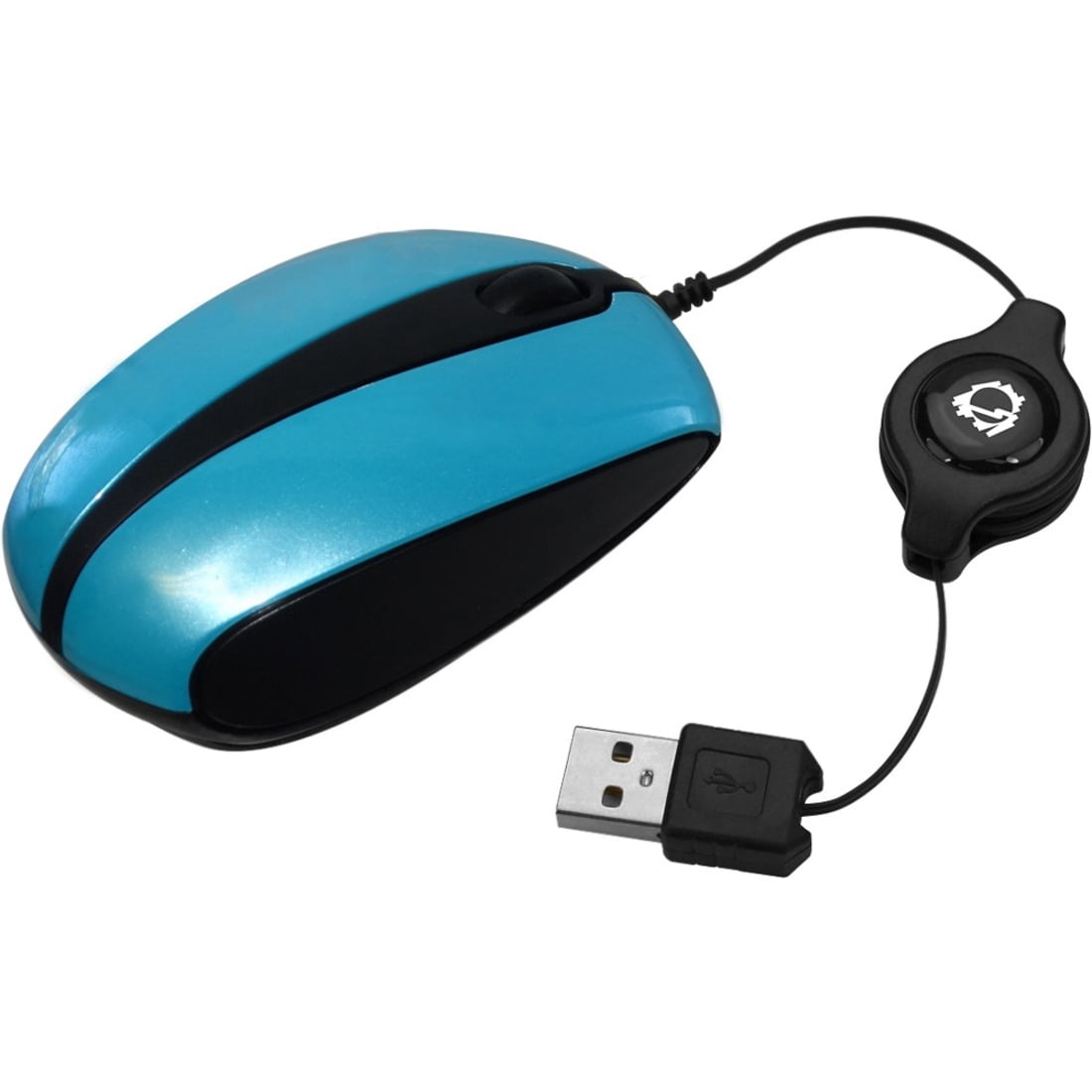 SIIG Ultra Compact Retractable USB Optical Mouse, Blue - Walmart.com