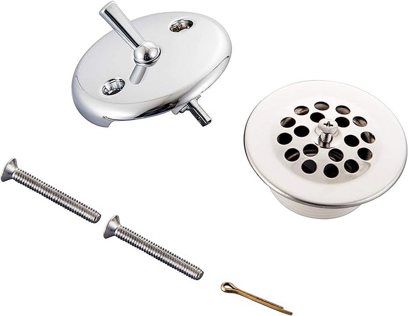 SIIKEYE Tub Drain with Bathtub Strainer, Cover, Trip Lever Overflow ...