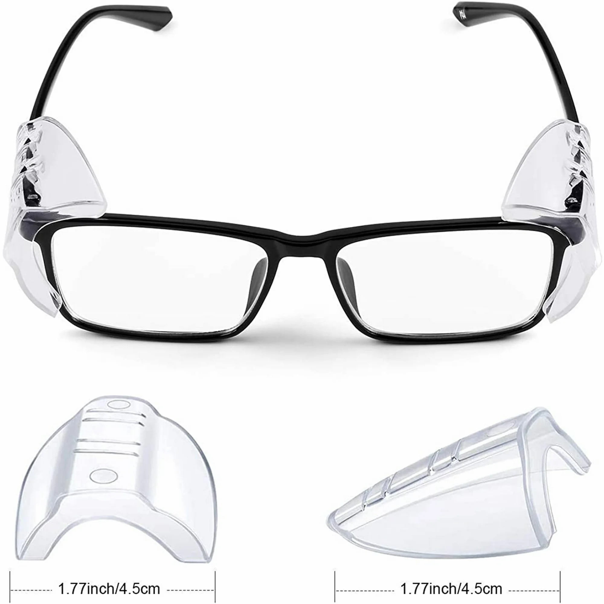 Walmart 2 Pairs Protective Eyeglasses Side Shields, Universal Fit, Soft ...