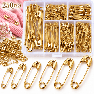 Brottfor Silver Stainless Steel Heavy Duty Safety Pins, 3-4 Inch, 15 ...
