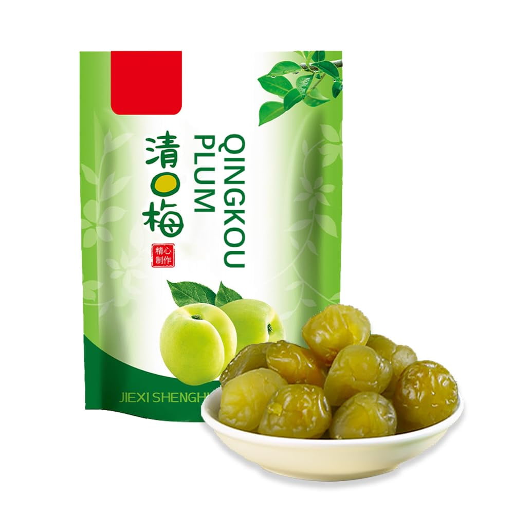 SIJIYUNLI-Qingkou Plum 308g/10.8oz Dried SBF3 fruit preserves, sweet and sour, delicious，Green ...