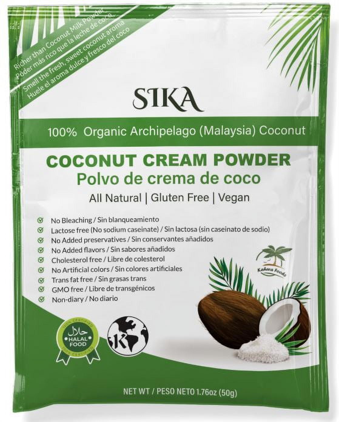 SIKA Real Coconut Cream Milk Powder Vegan, 100% Malaysia, Organic, Low ...