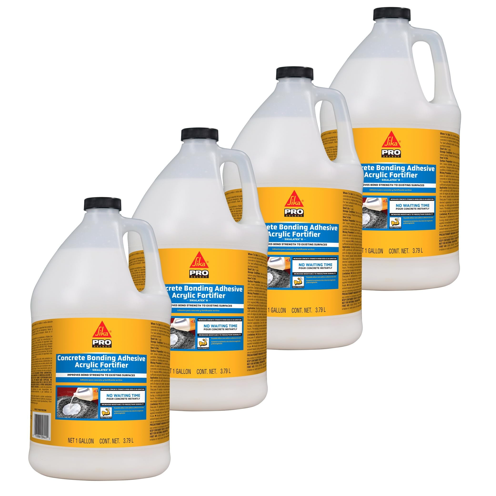 Sika SikaLatex R Concrete Adhesive Admix, White - Durable, Freeze-Thaw ...