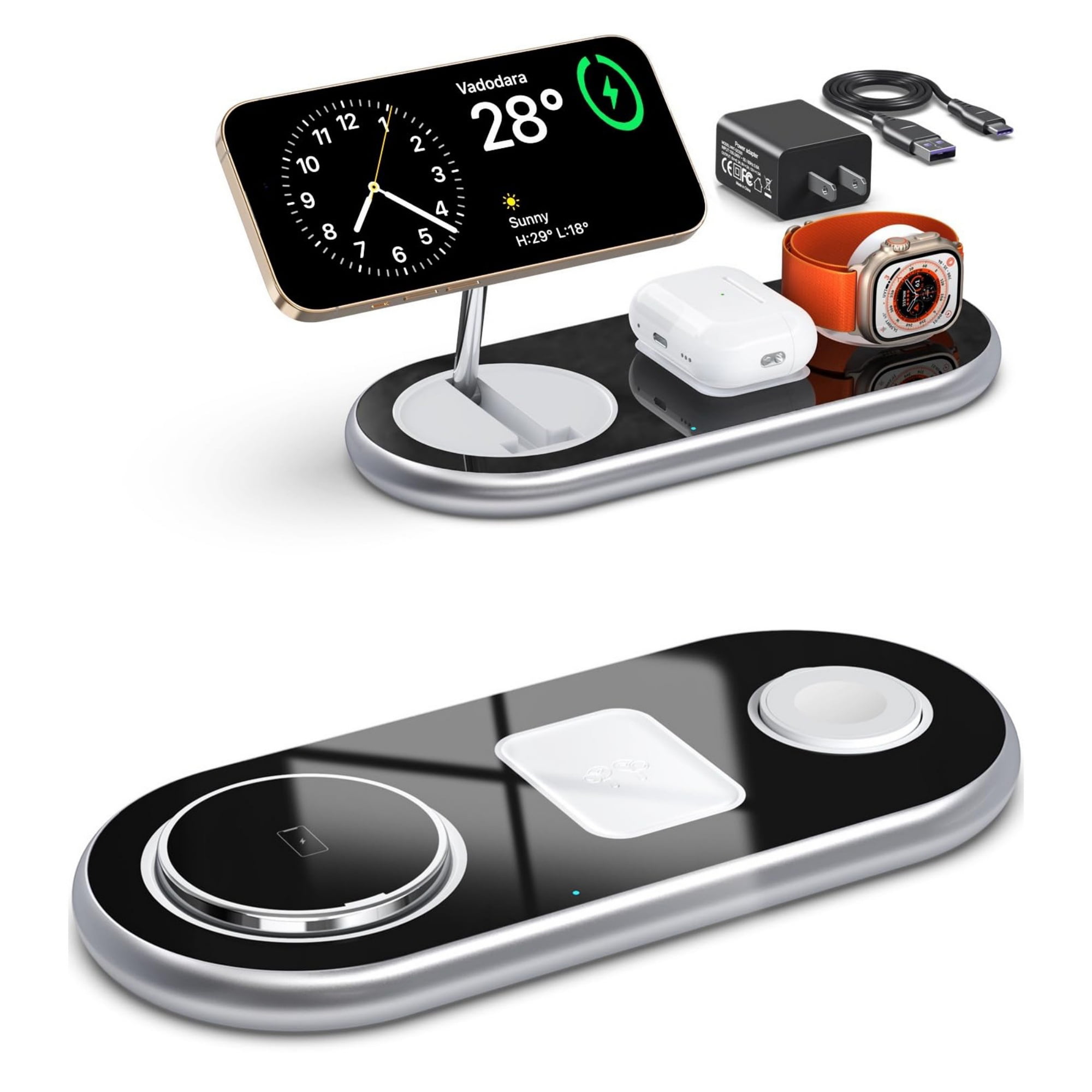 SIKAI CASE Magnetic Wireless Charger iPhone,3 in 1 Mag Charging Station ...