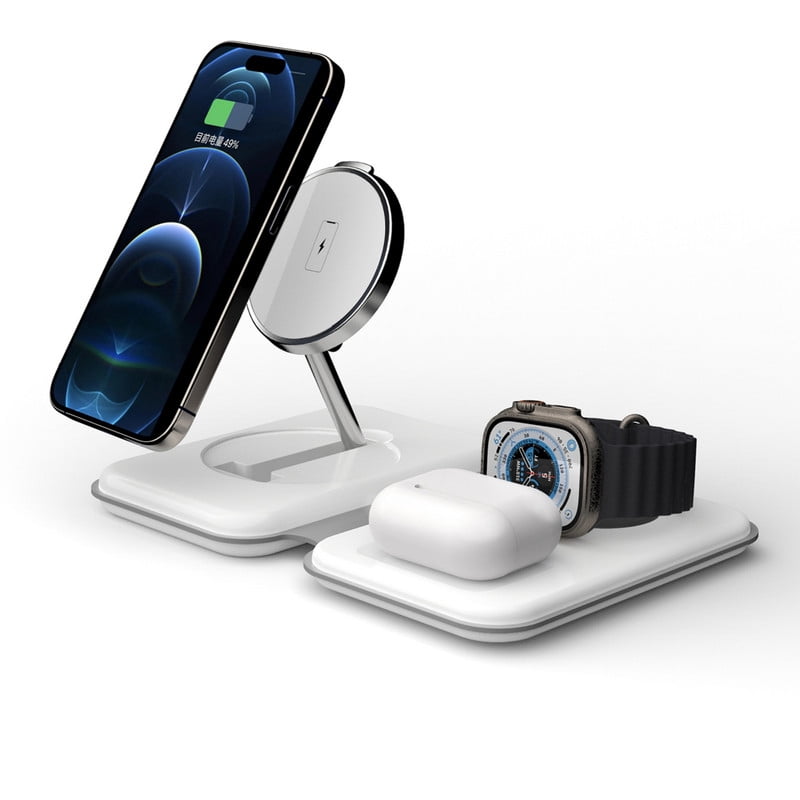SIKAI CASE Magsafe Wireless Charger for iPhone,3 in 1 Magnetic Foldable ...