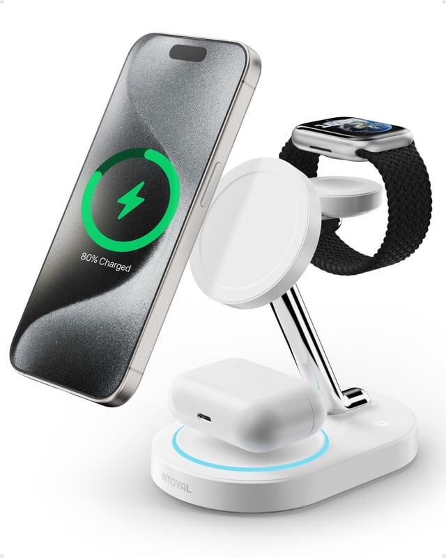 SIKAI CASE Wireless Charger for iPhone,Magsafe 3 in 1 Wireless Charging ...