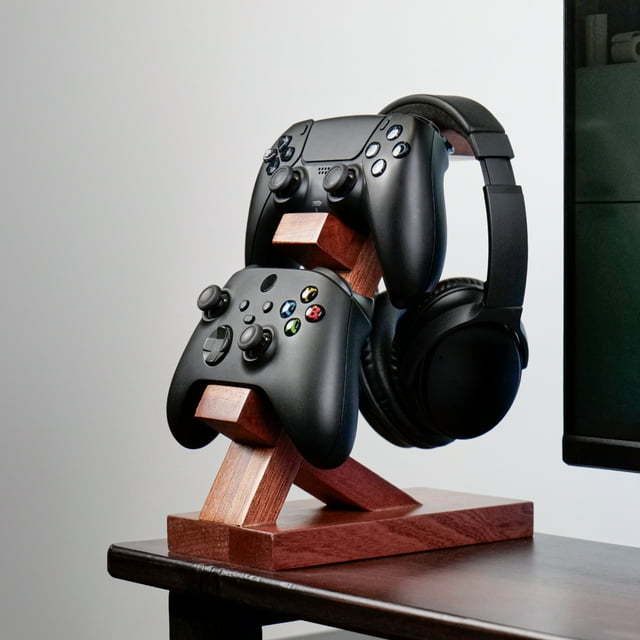 SIKAI CASE Wooden Headphone Stand Controller Holder Sturdy Wooden Stand ...