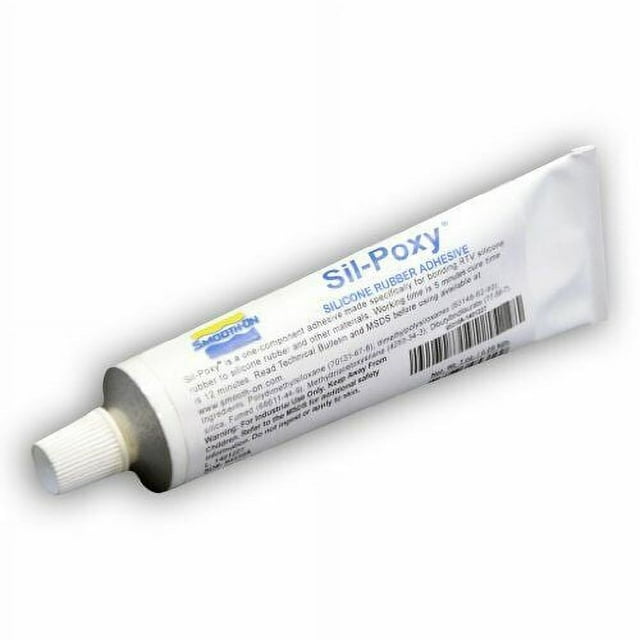 Smooth-On SIL-Poxy Silicone Rubber Adhesive Glue - Translucent, 3 Ounce ...