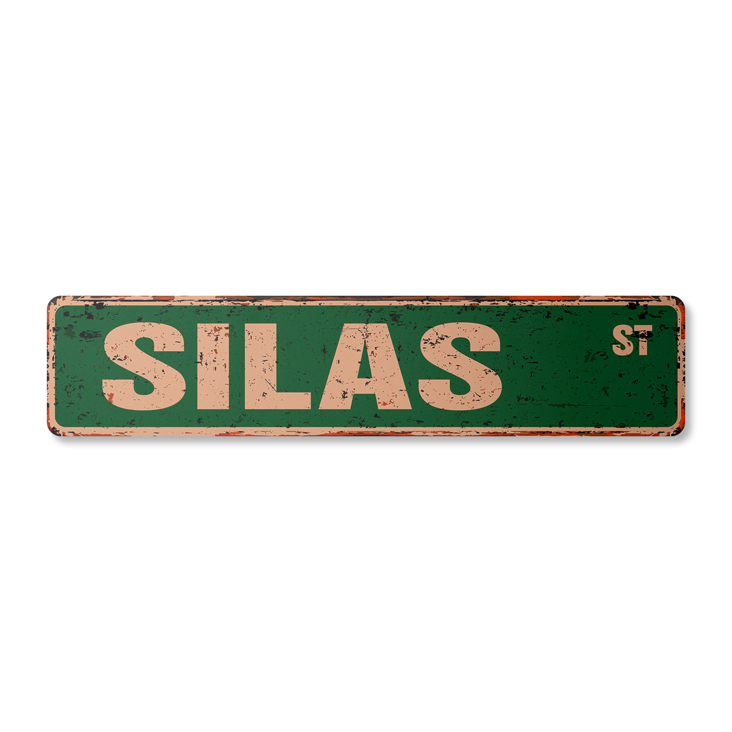 SILAS Vintage Plastic Street Sign Childrens Name Room Sign | Indoor ...
