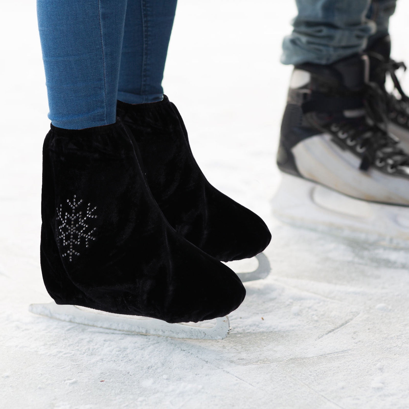 SILENRADAWN 1 Pair Elastic Ice Skate Guards for Ice Skating and Roller ...