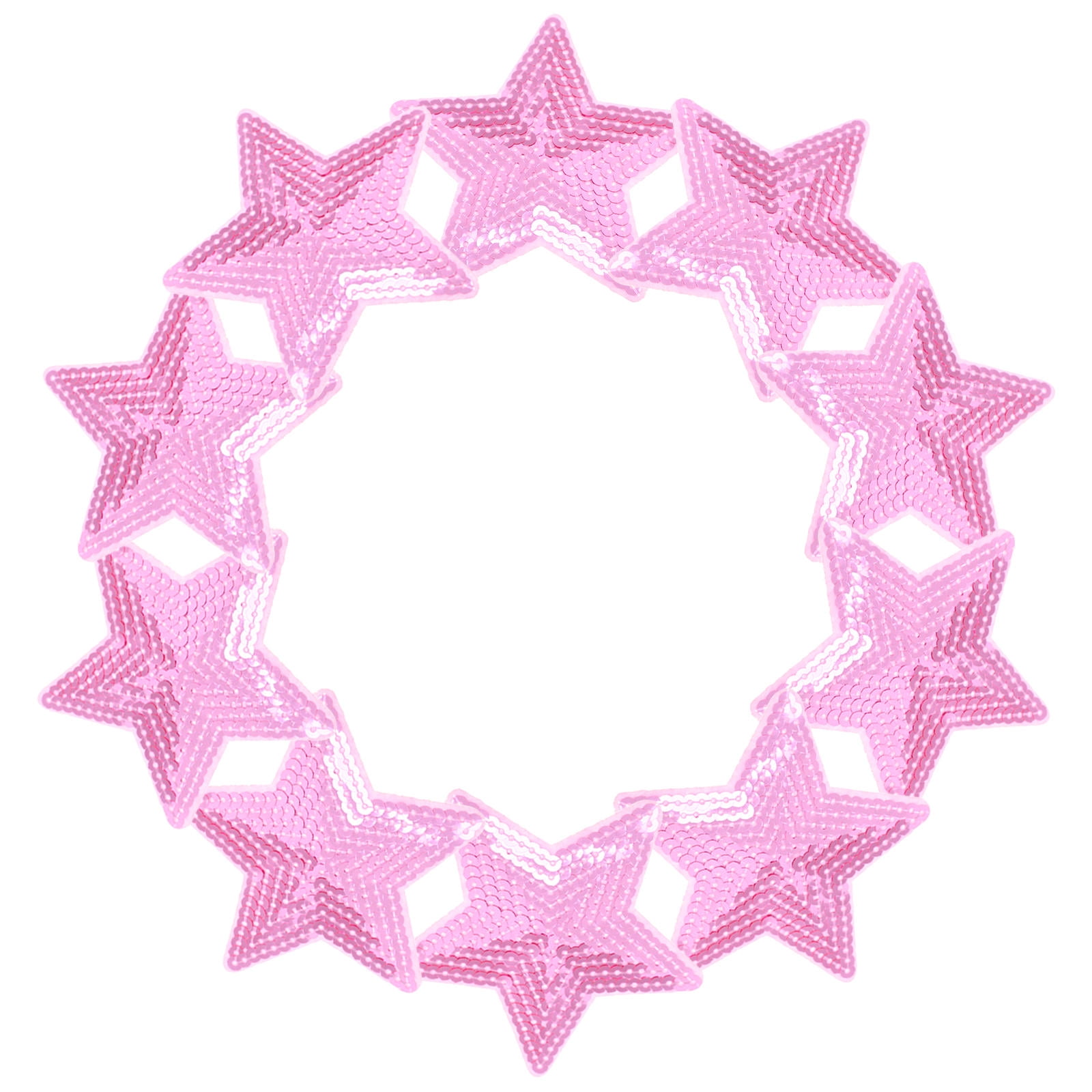 SILENRADAWN 10Pcs Star Sequins for Crafts Pink Five-Pointed Star ...