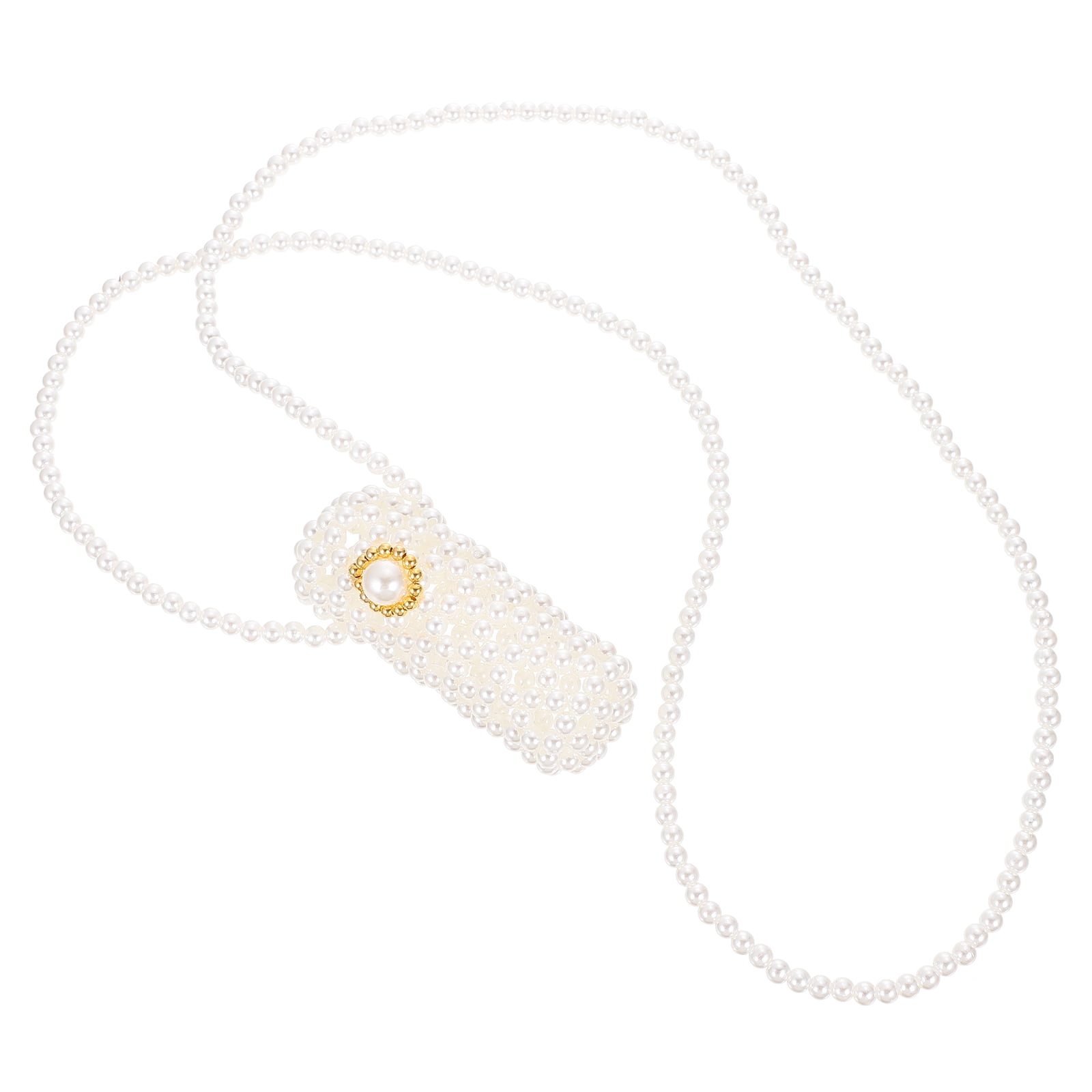 SILENRADAWN 1Pack Portable White Resin Pearl Messenger Bag for Women ...