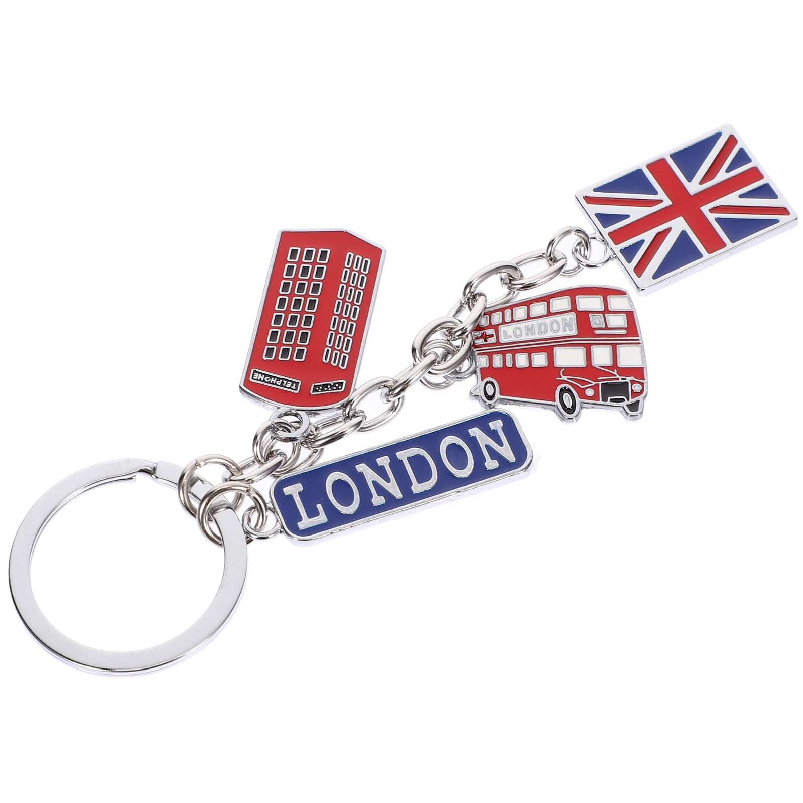 SILENRADAWN 1Pack Zinc Alloy Rectangular United Kingdom Flag Keychain ...
