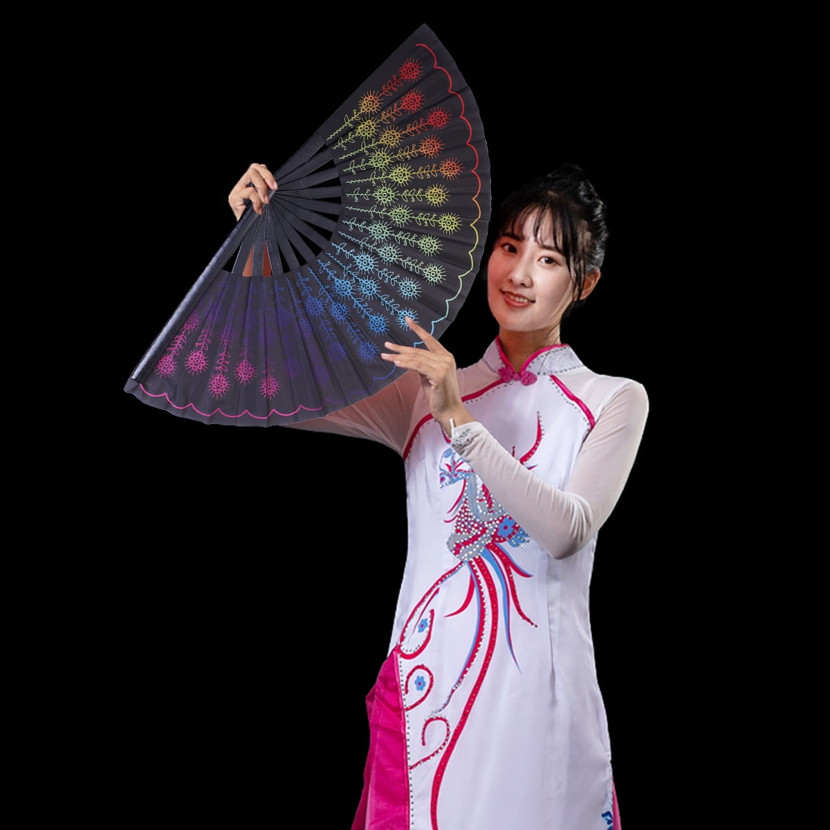 SILENRADAWN Hand Held Fans Cloth Fan Assorted Color 1Pcs Baby Shower ...