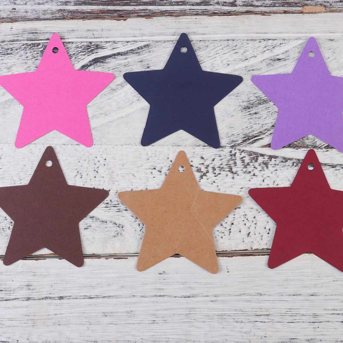 SILENRADAWN 200Pcs Blank Star Shaped Tags Assorted Color for Crafts and ...