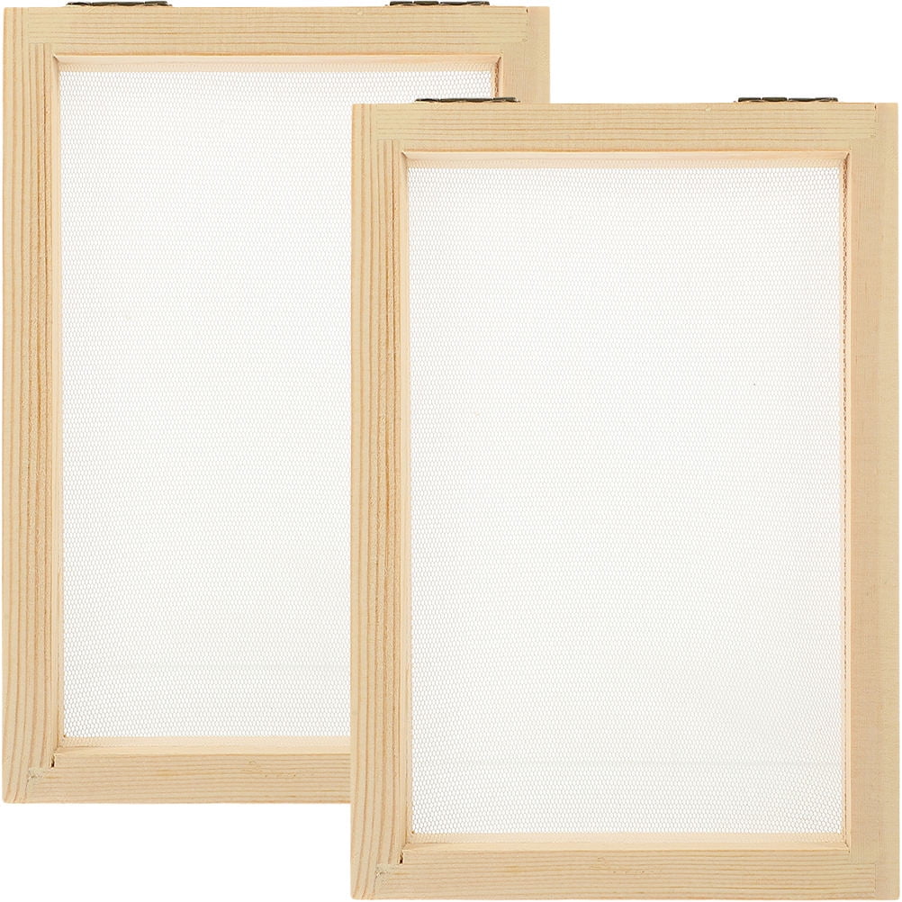 SILENRADAWN 2Pcs Wooden Paper Making Screen Frame For Children ...