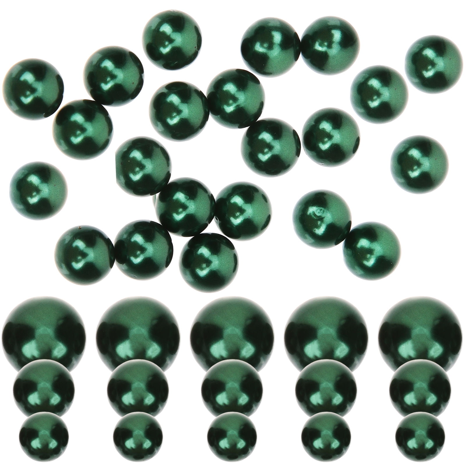 SILENRADAWN 350Pcs Green Round Faux Pearls for Jewelry Making and Home ...