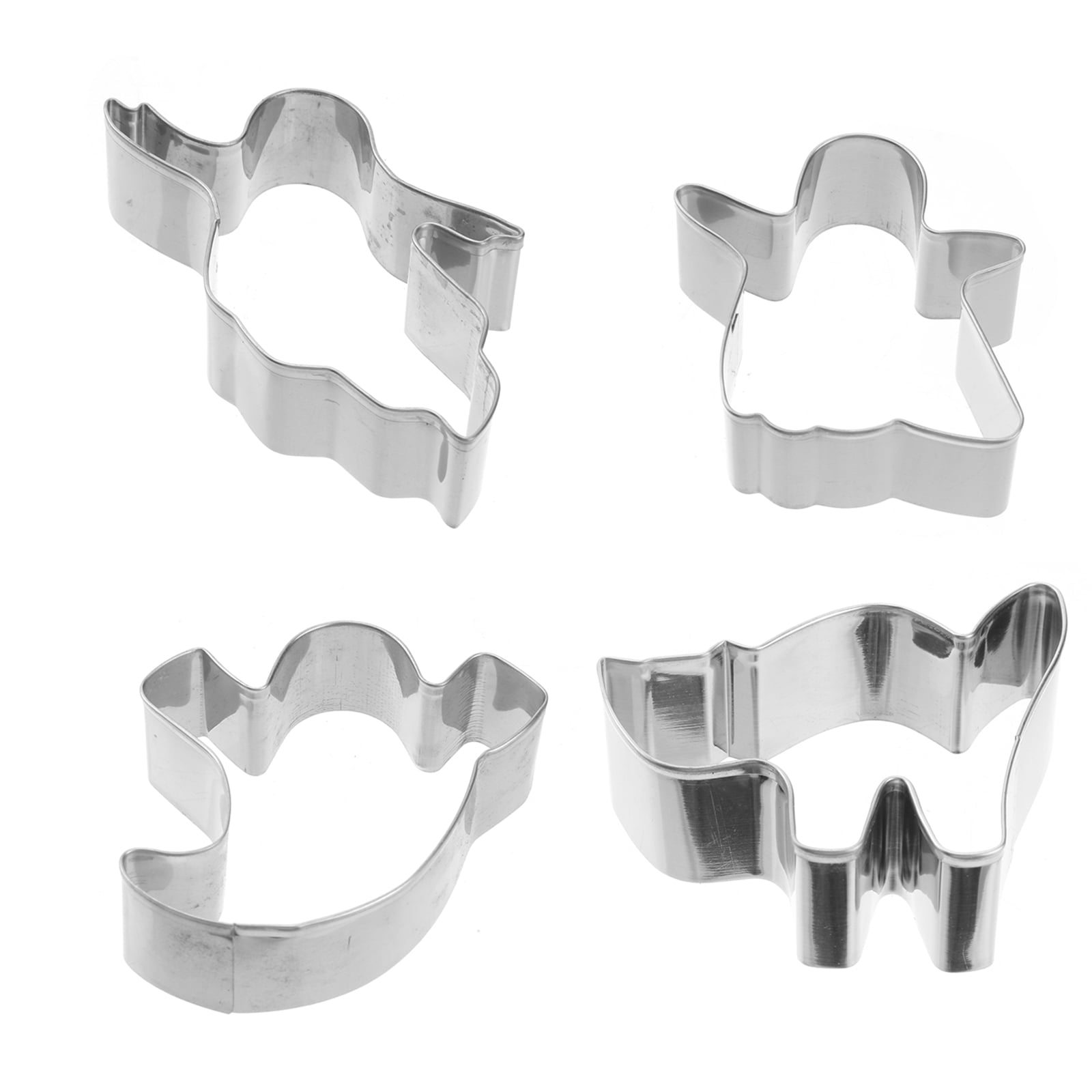SILENRADAWN 4Pcs Cookie Molds Stainless Steel Pastry Cookie Mold for ...