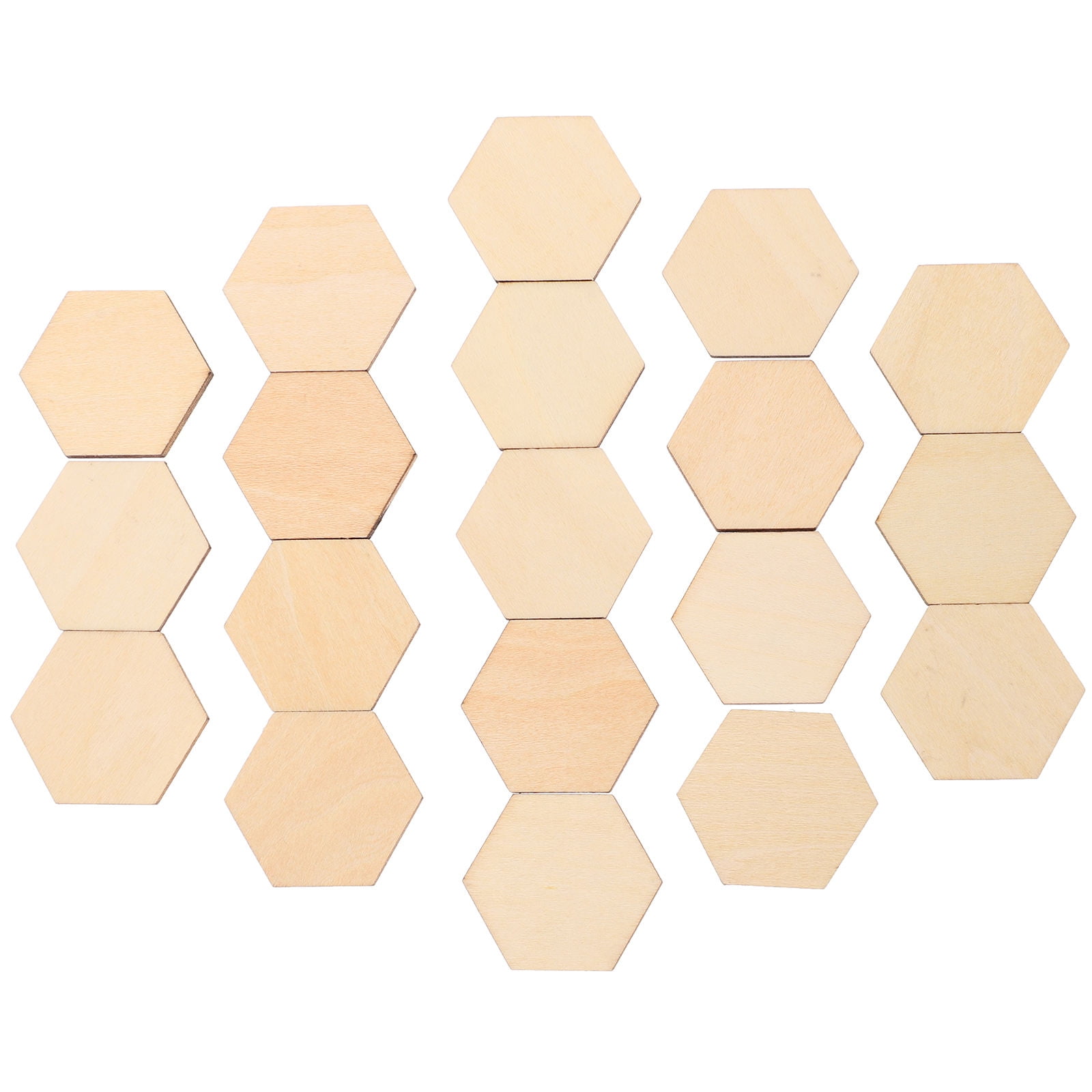 SILENRADAWN Hexagon Craft Pieces 100Pack Beige Shapes Ornaments for Diy ...