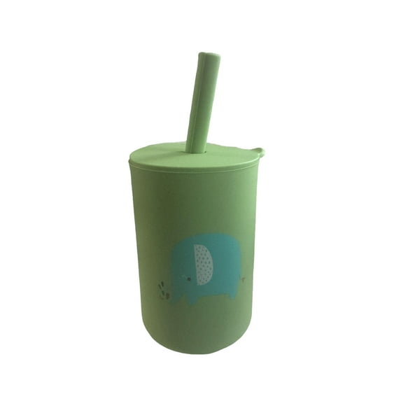 SILICONE BABY CUP GREEN WITH STRAW - Walmart.com