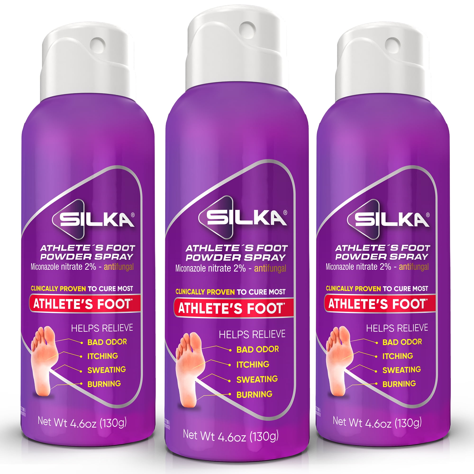 SILKA - Antifungal Foot Spray 4.6 Oz (3 Pack) - Walmart.com