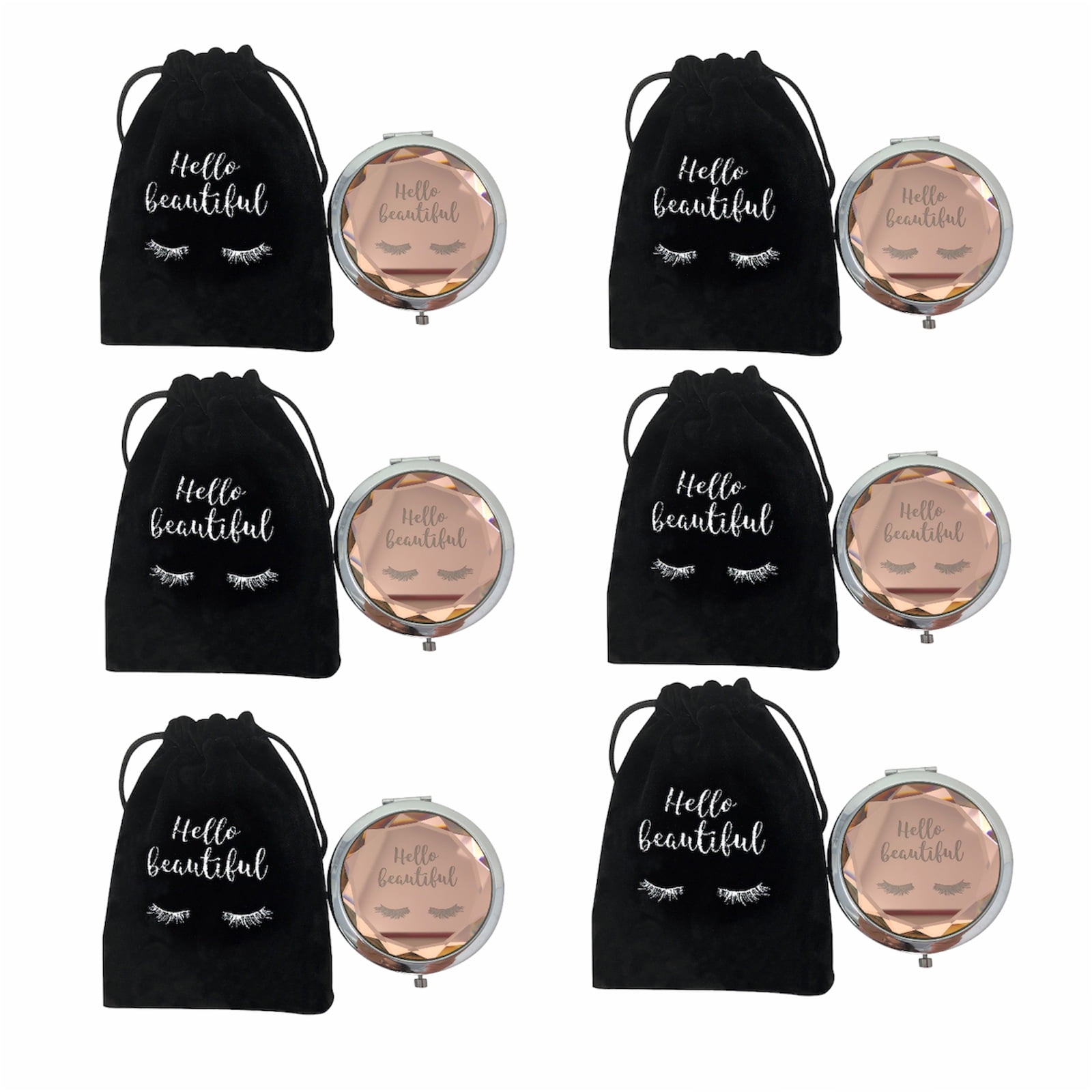 SILLY OBSESSIONS Hello Beautiful Engraved Vanity Magnifying Compact ...