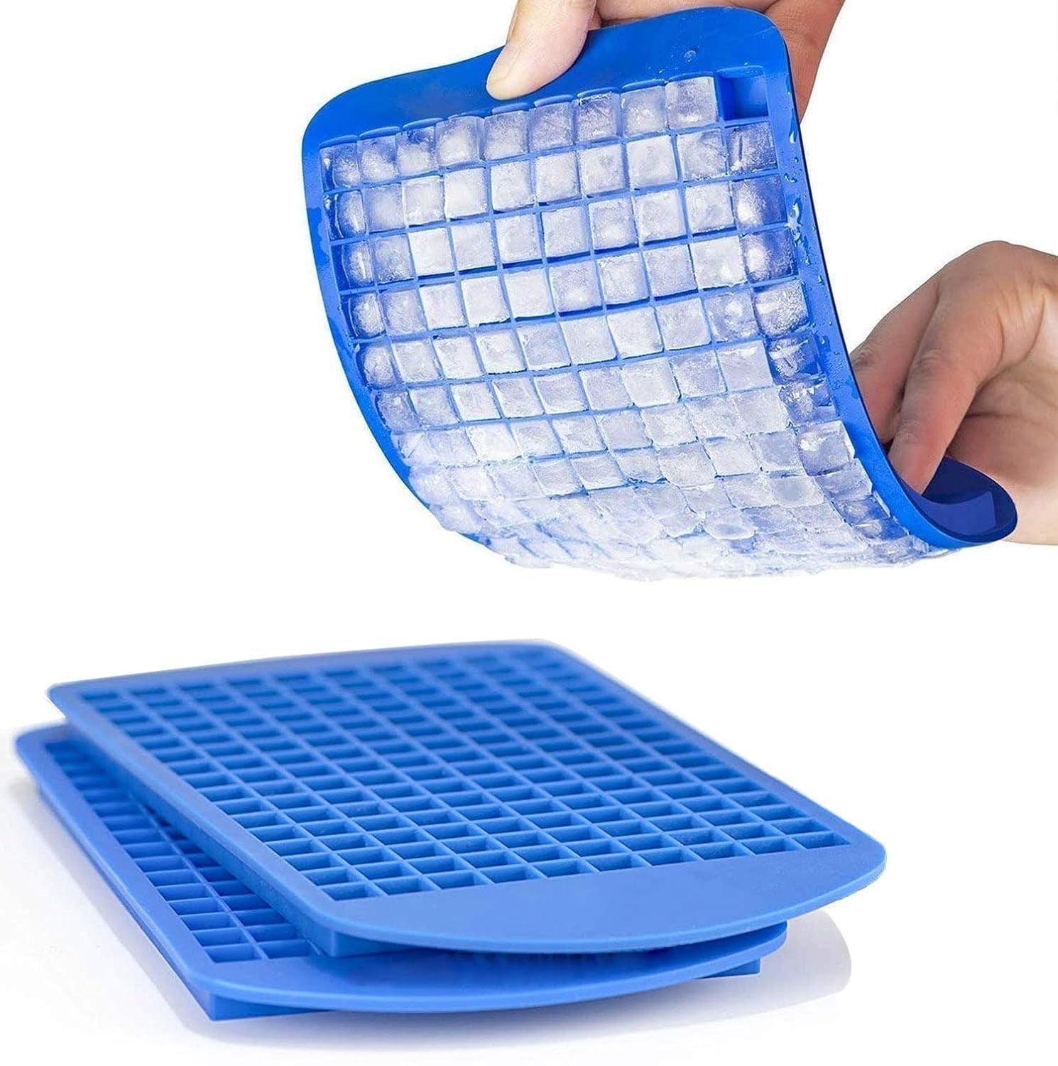 SILLY SAUTE Silicone Mini Ice Cube Trays 160 Crushed Ice Cube Molds ...