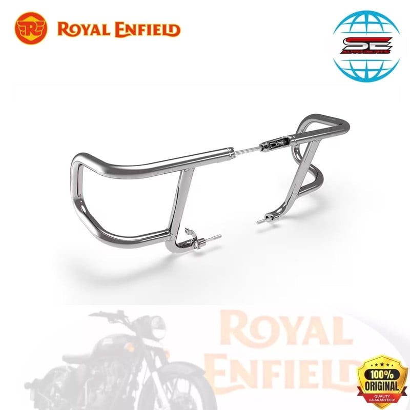 SILVER AIRFLY EVO ENGINE GUARDS FOR ROYAL ENFIELD SUPER METEOR 650 ...