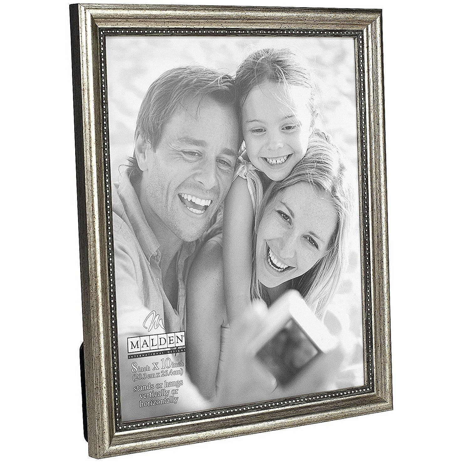 SILVER BEAD ridge-border 8x10 frame by Malden Designs - 8x10 - Walmart.com