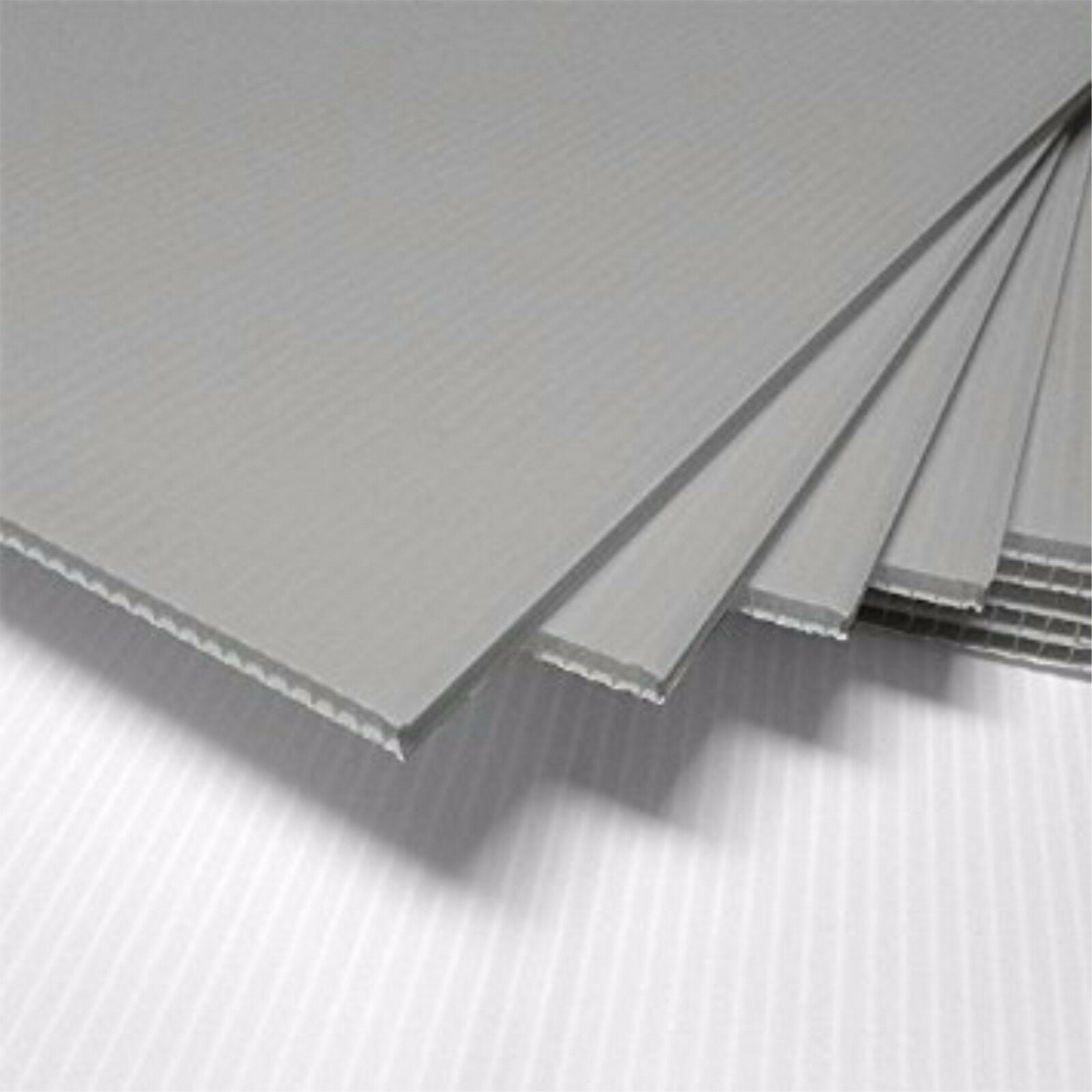 SILVER Corrugated Plastic 18" x 24" 4mm Coroplast School Art blank PACK ...