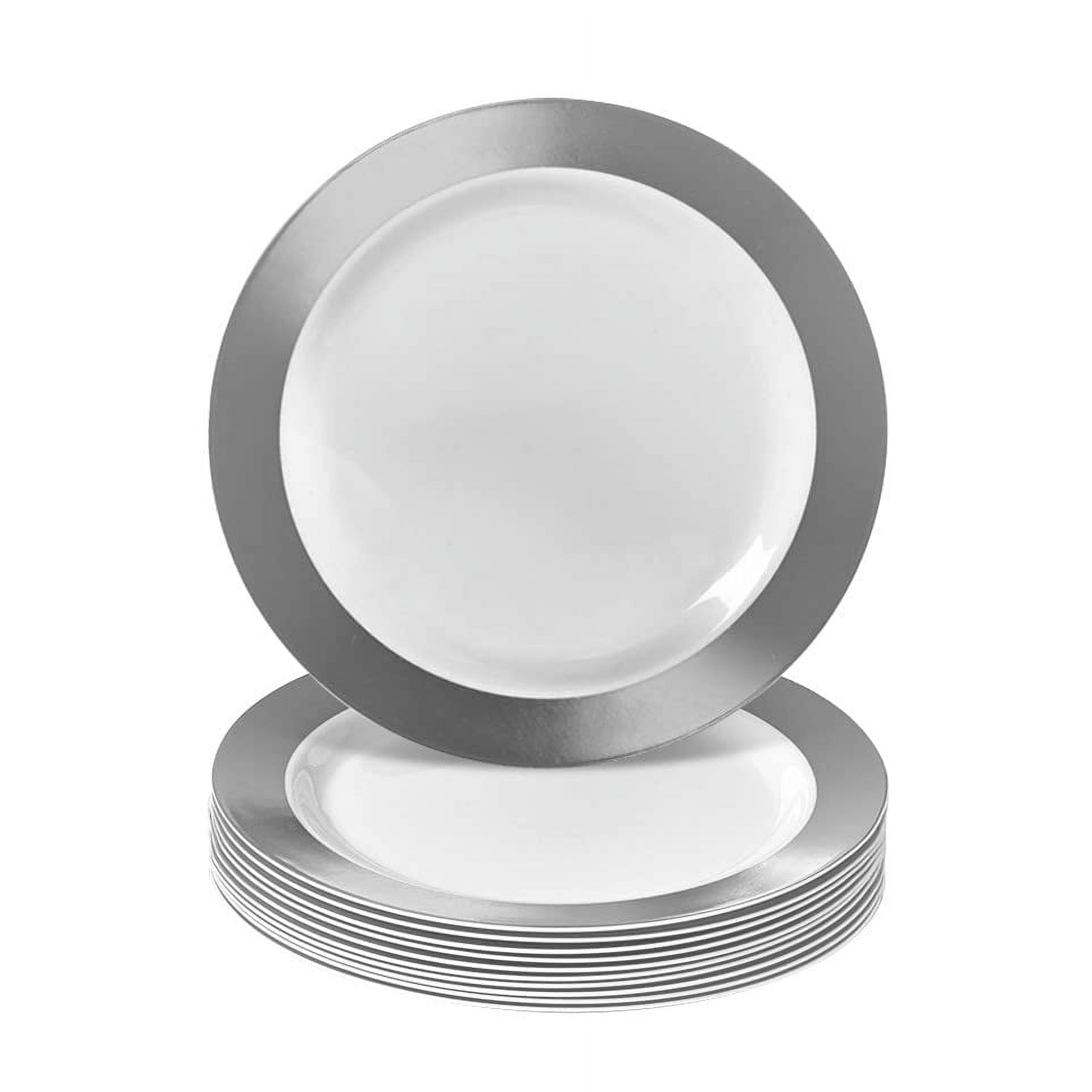 SILVER SPOONS Elegant Disposable SSF20 Plates For Party - Heavy Duty ...