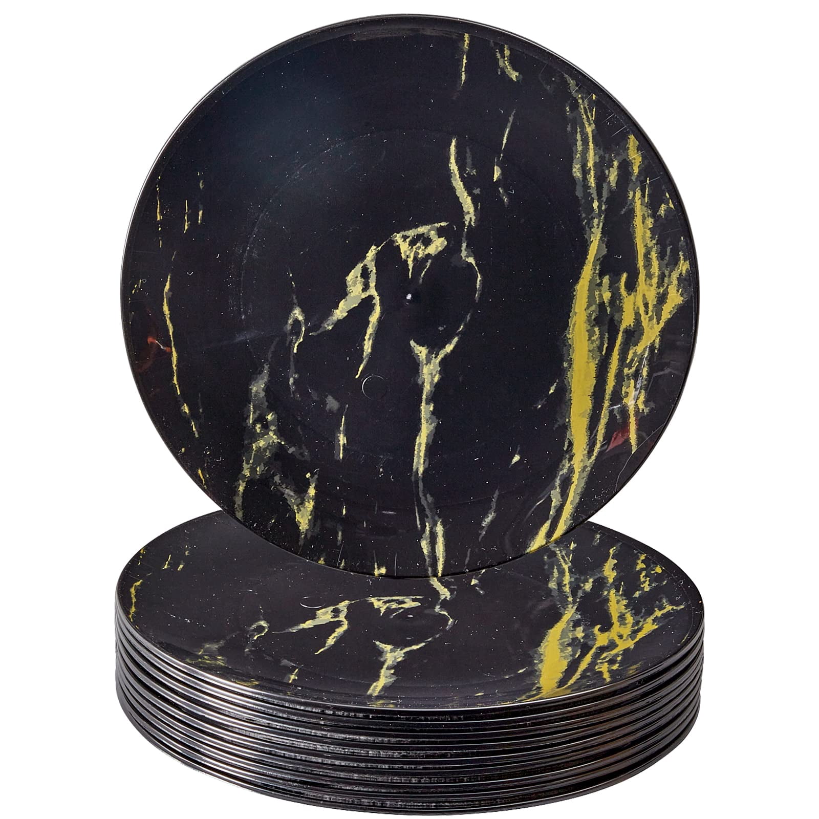 SILVER SPOONS Marble Design Disposable Dessert FST1 Plates For Party ...