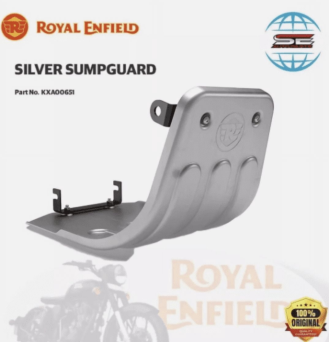 SILVER SUMPGUARD FOR ROYAL ENFIELD CLASSSIC 350 , BULLET 350 & METEOR ...