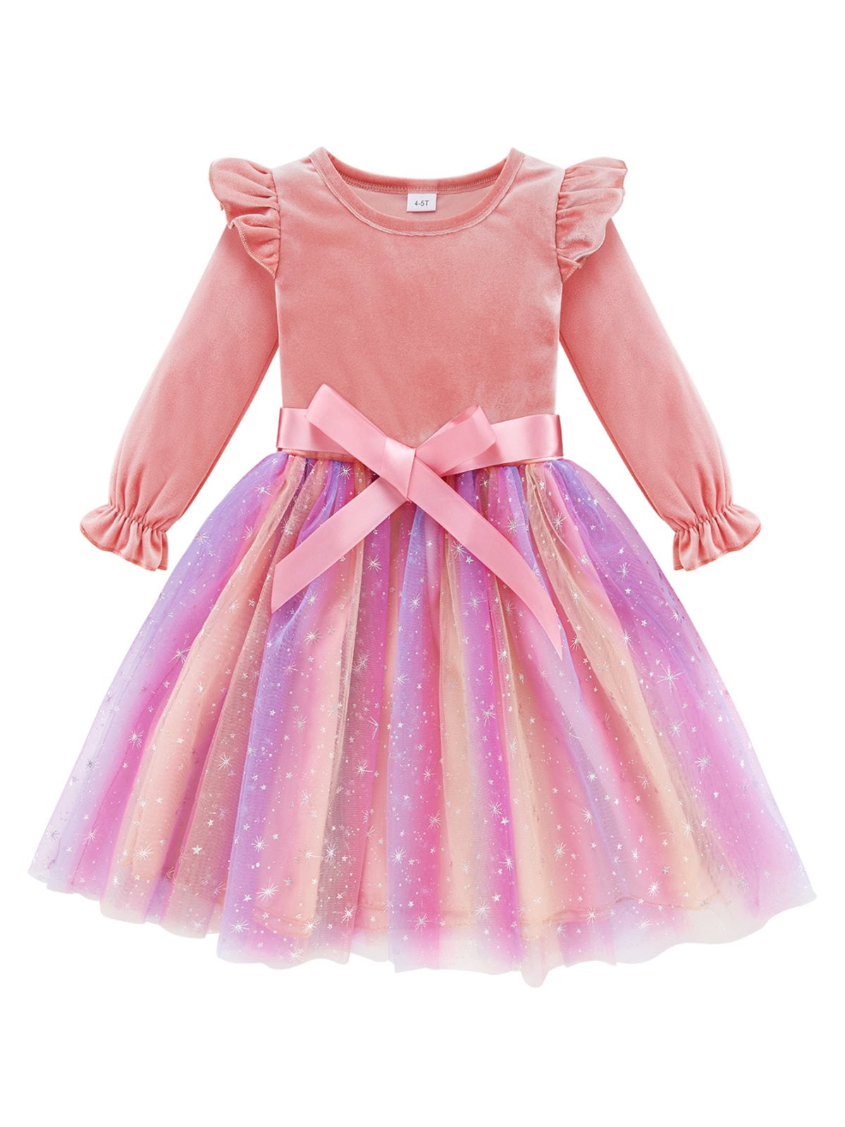 SILVERCELL 2-7T Toddler Girls Christmas Velvet Twirl Tutu Dresses ...