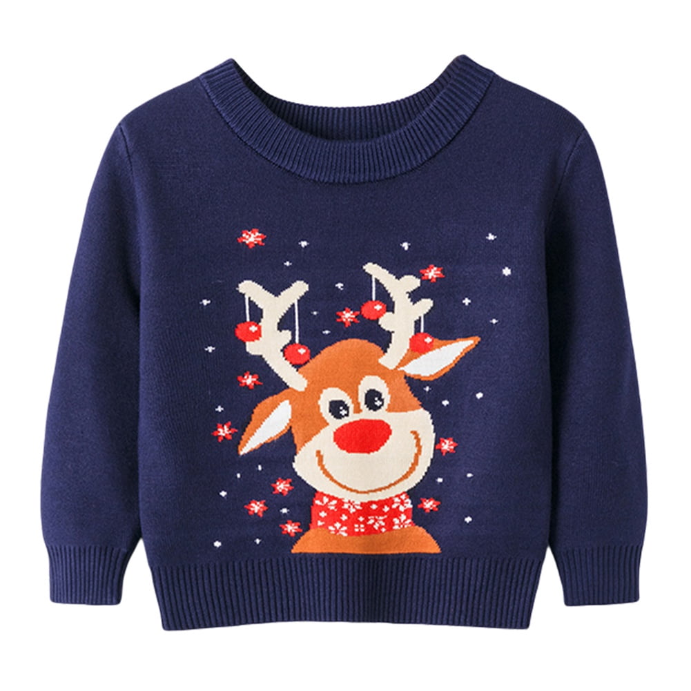 SILVERCELL 2-9T Boys Girls Sweaters Kids Long Sleeve Pullover Sweater ...