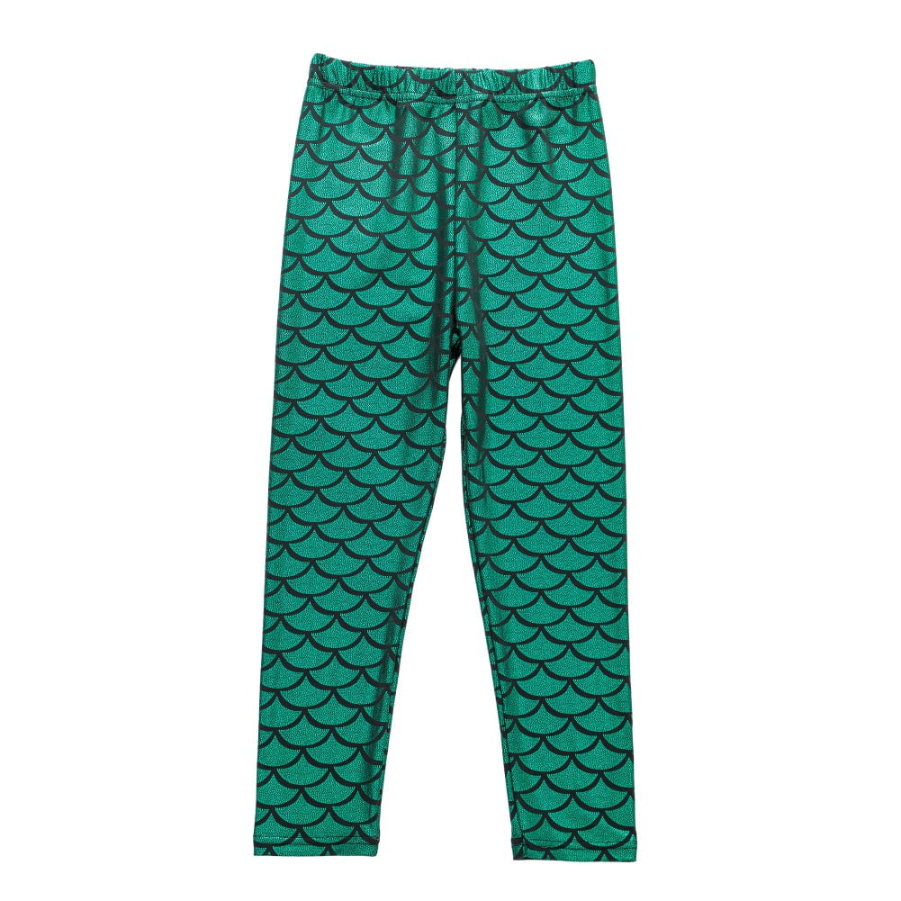 SILVERCELL 3-10Y Girls Leggings Gymnastics Kids Girls Mermaid Scale ...