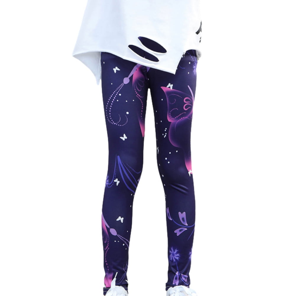 SILVERCELL 3-12Years Girls Print Legging Tights Trousers Kids Slim Long ...